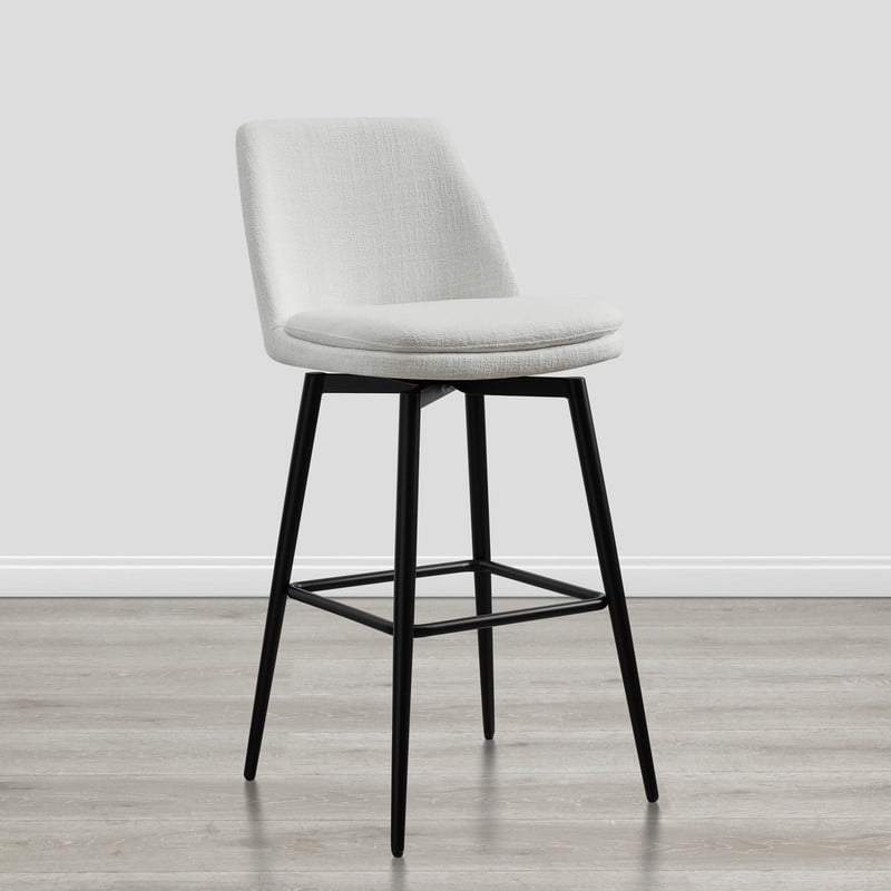 CHITA 30 inch Counter Height Swivel Bar Stools Low Back,Set of 4,Fabric ...