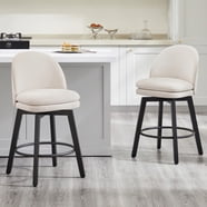 CHITA 27 inch Counter Height Swivel Bar Stools Low Back Set of 3, Metal ...