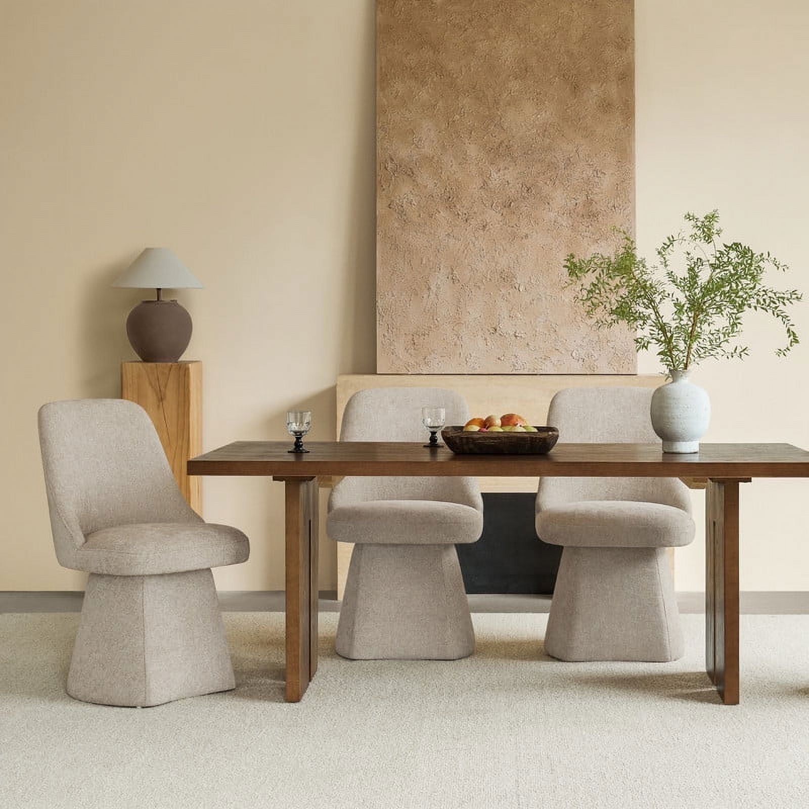 CHITA Upholstered Swivel Dining Chair Set of 3 - Walmart.com