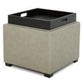 CHITA Faux Leather Storage Stool Ottoman, Foot Rest Stool Seat, Stone ...
