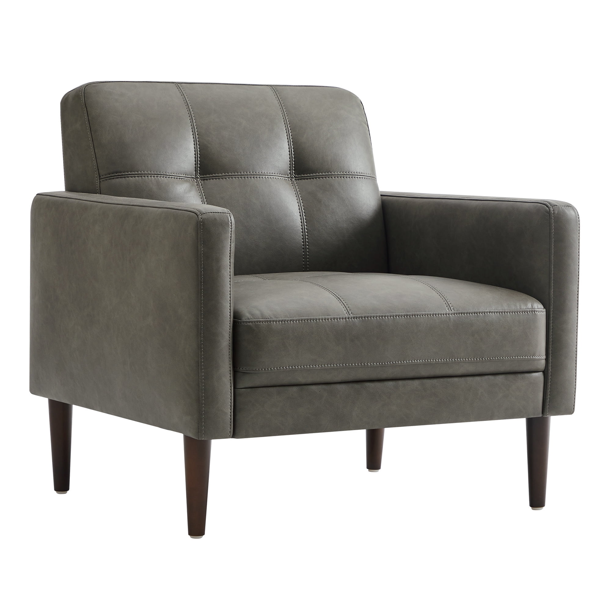 CHITA Mid-Century Sofas Furniture 32.3''W Faux Leather Single Sofa ...