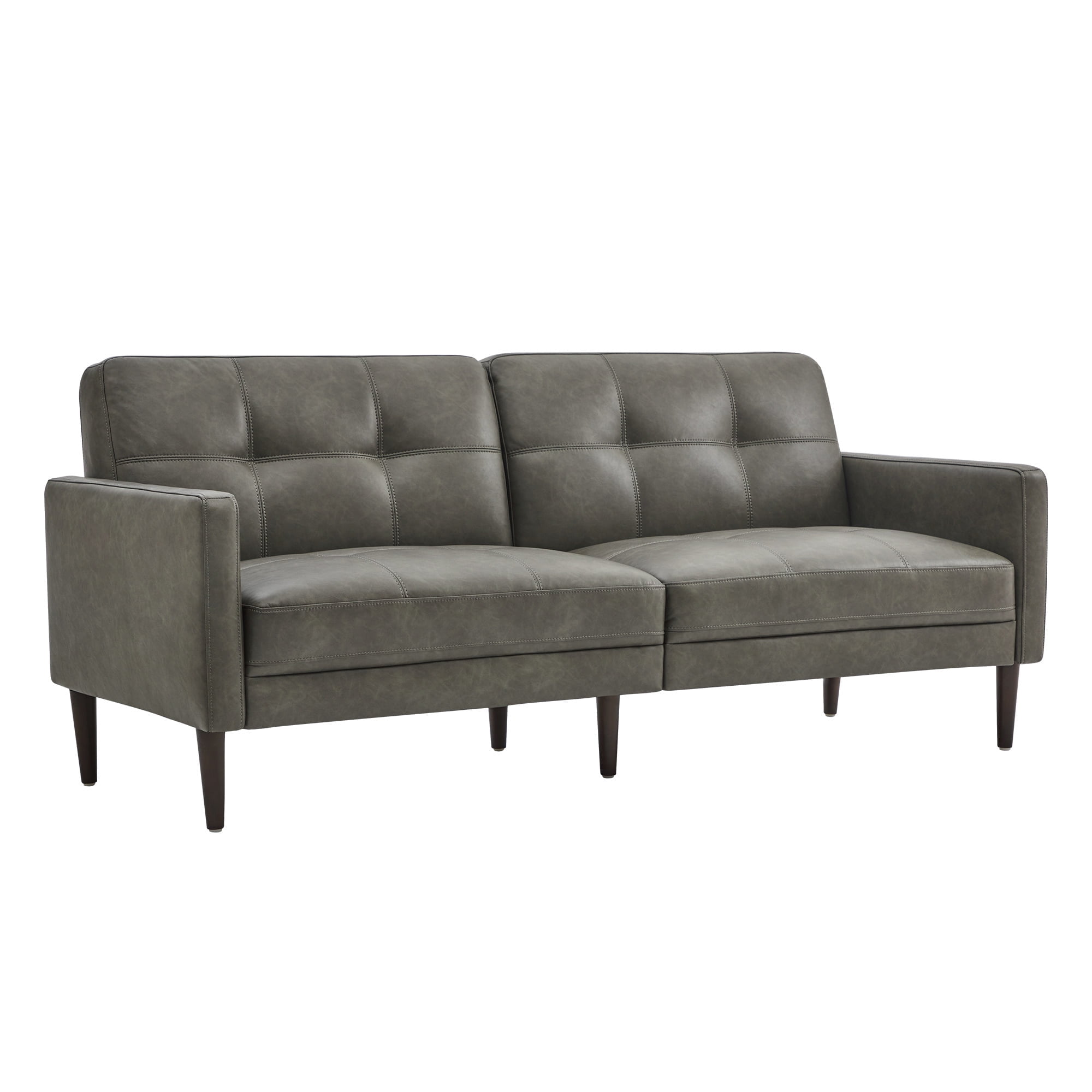 CHITA Mid-Century Sofas Furniture 73.2''W Faux Leather Sofa Couch Sets ...