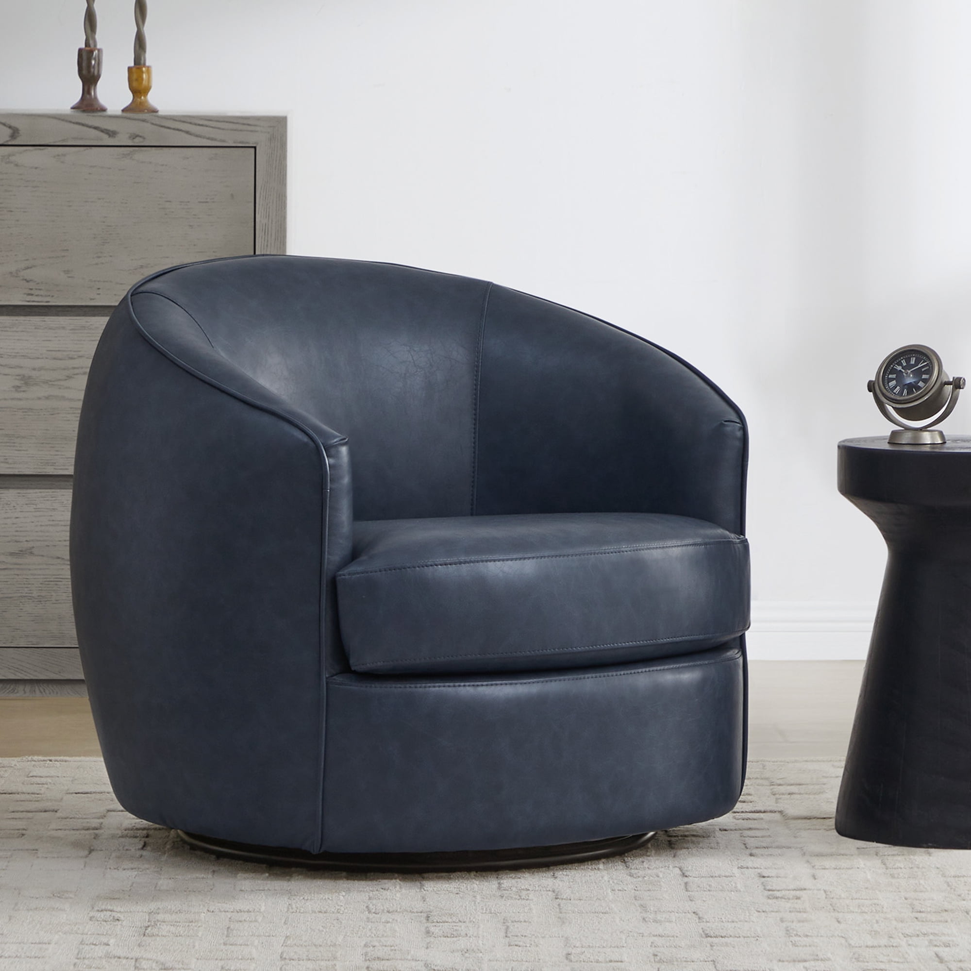 CHITA Modern Swivel Accent Chairs, Round Barrel Chair for Living Room ...