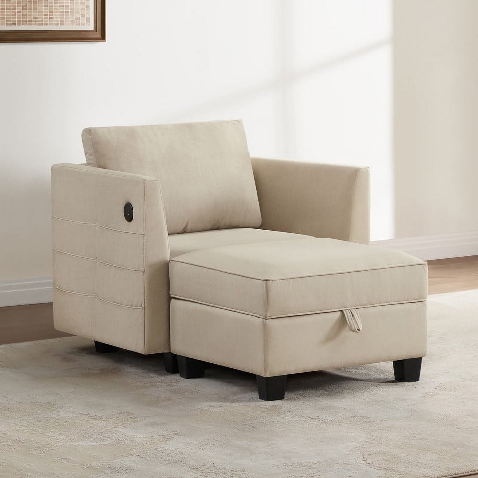 CHITA Modular Sectional Sofa Chaise Lounge Chair with Storage Modern ...