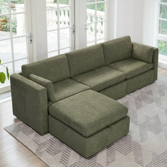 CHITA Oversized Modular Sectional Sofa Set with Storage Ottoman,Extra ...