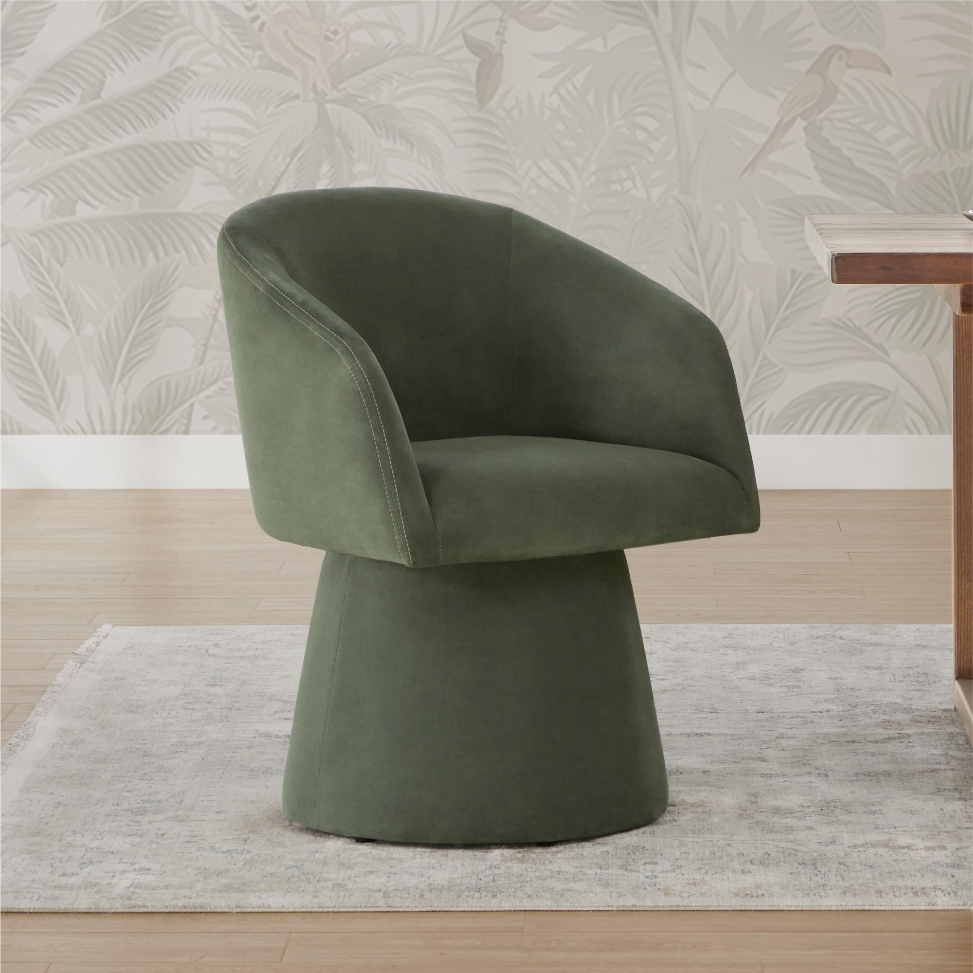 CHITA Modern Swivel Dining Chair, Upholstered, 360-Degree Swivel, for ...