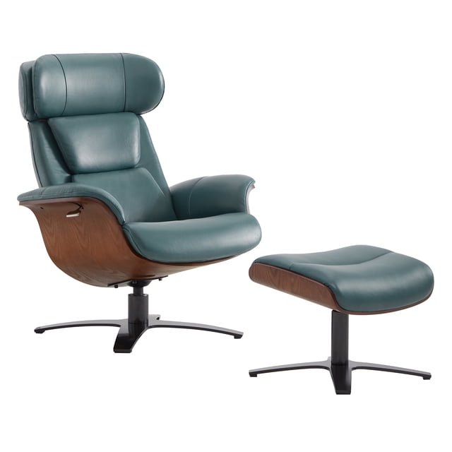 CHITA Swivel Recliner Chair with Ottoman Set & Adjustable Headrest ...