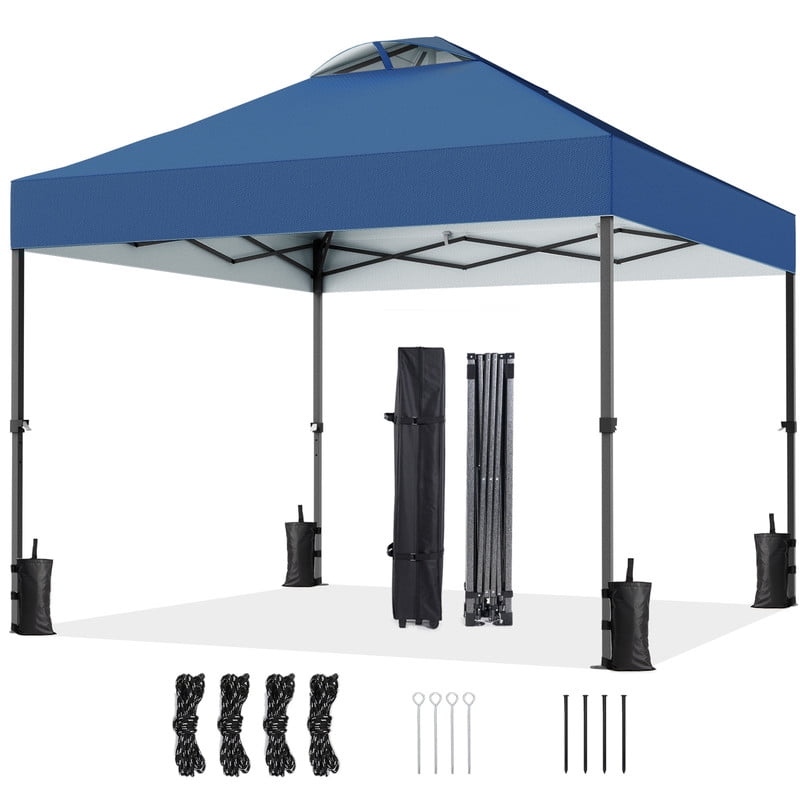 CHITOOMA 10 x 10ft Pop up Canopy Tent, Instant Outdoor Shelter Easy ...