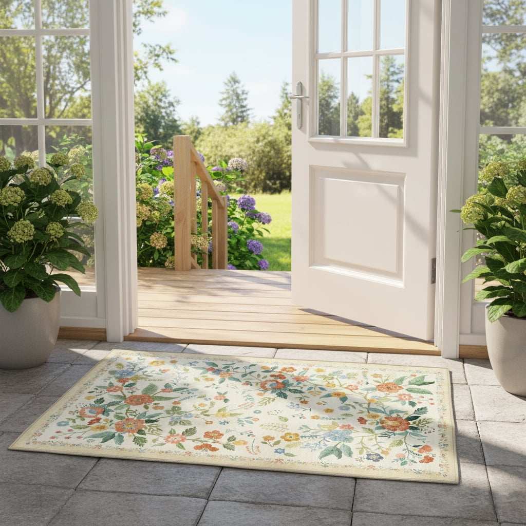 CHITOOMA 2'x3' Runner Rugs for Hallway, Modern Floral Runner Rugs ...