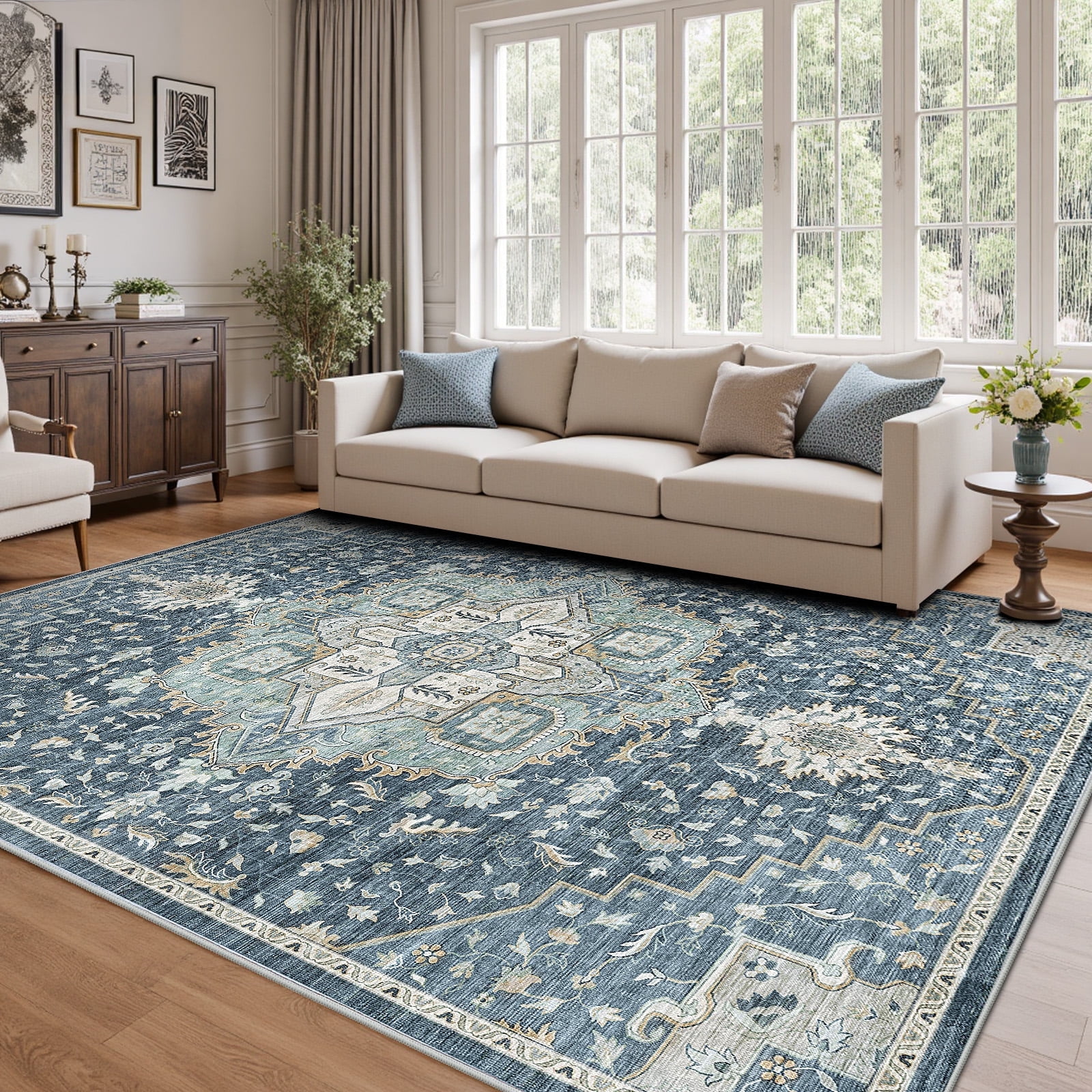 CHITOOMA 8'x10' Area Rugs for Living Room, Machine Washable Rugs ...