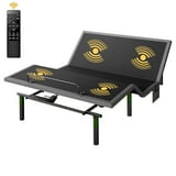 CHITOOMA Electric Adjustable Bed Frame Queen with Massage (4 Modes & 3 Intensities), Wireless ...