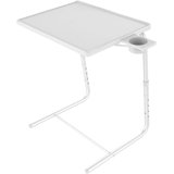 CHITOOMA Adjustable TV Tray Table with Cup Holders, Portable Dinner ...