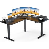 CHITOOMA L Shaped Standing Desk, 63" x 55" Electric Height Adjustable ...