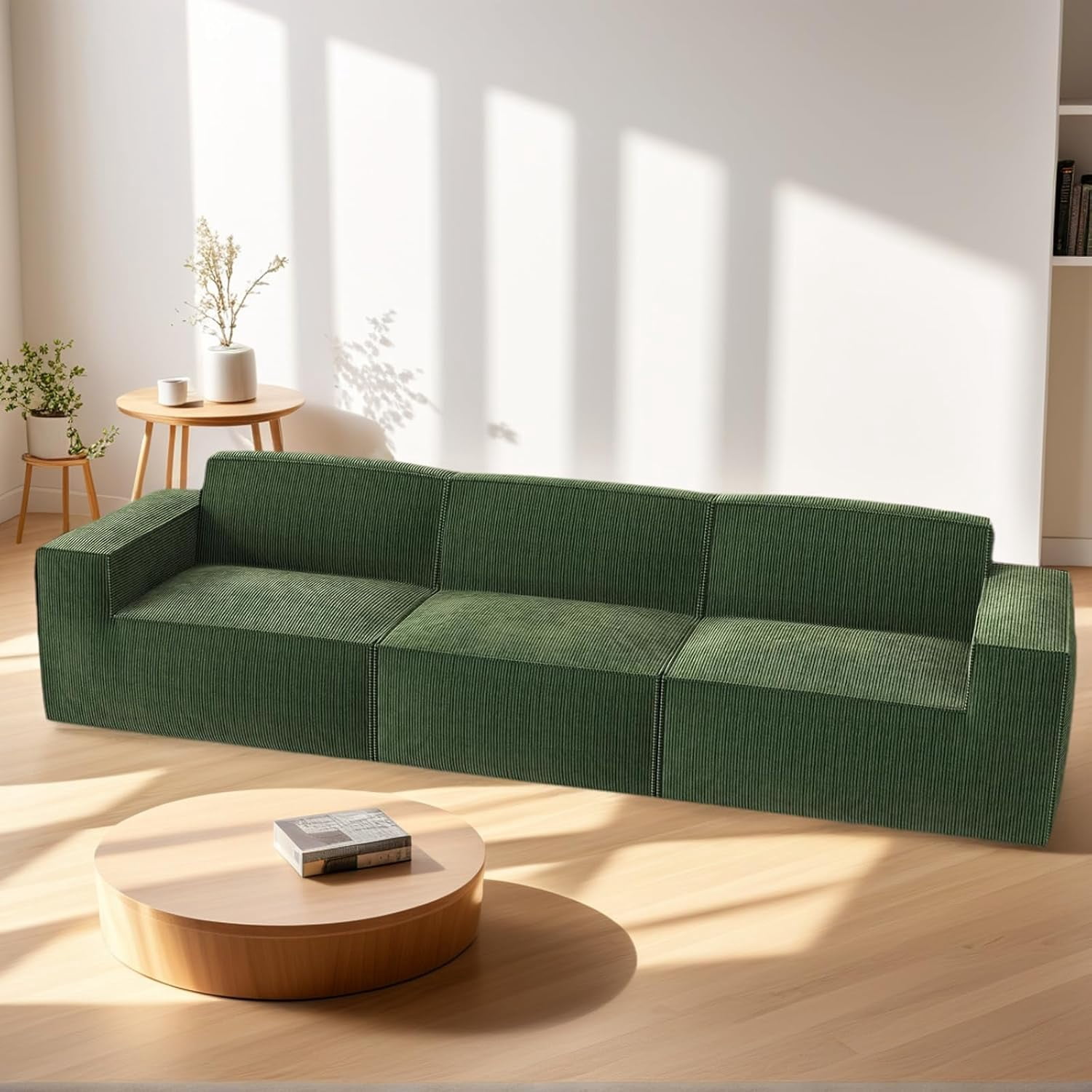 CHITOOMA Modular Sectional Couch, 111" Corduroy Cloud Couches with Deep ...