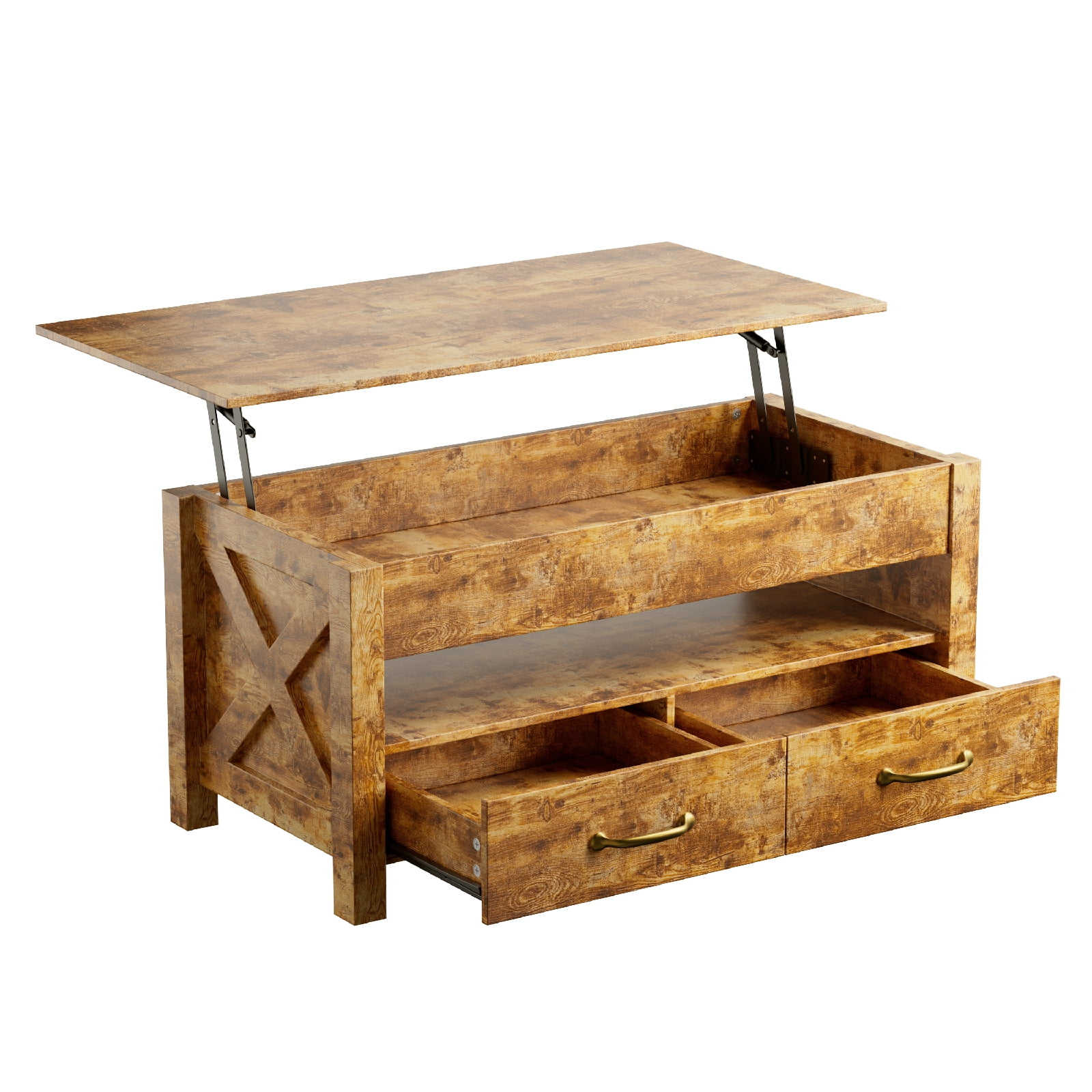 CHITOOMA Original Mufeng two-drawer lift coffee table - fire cloud ...