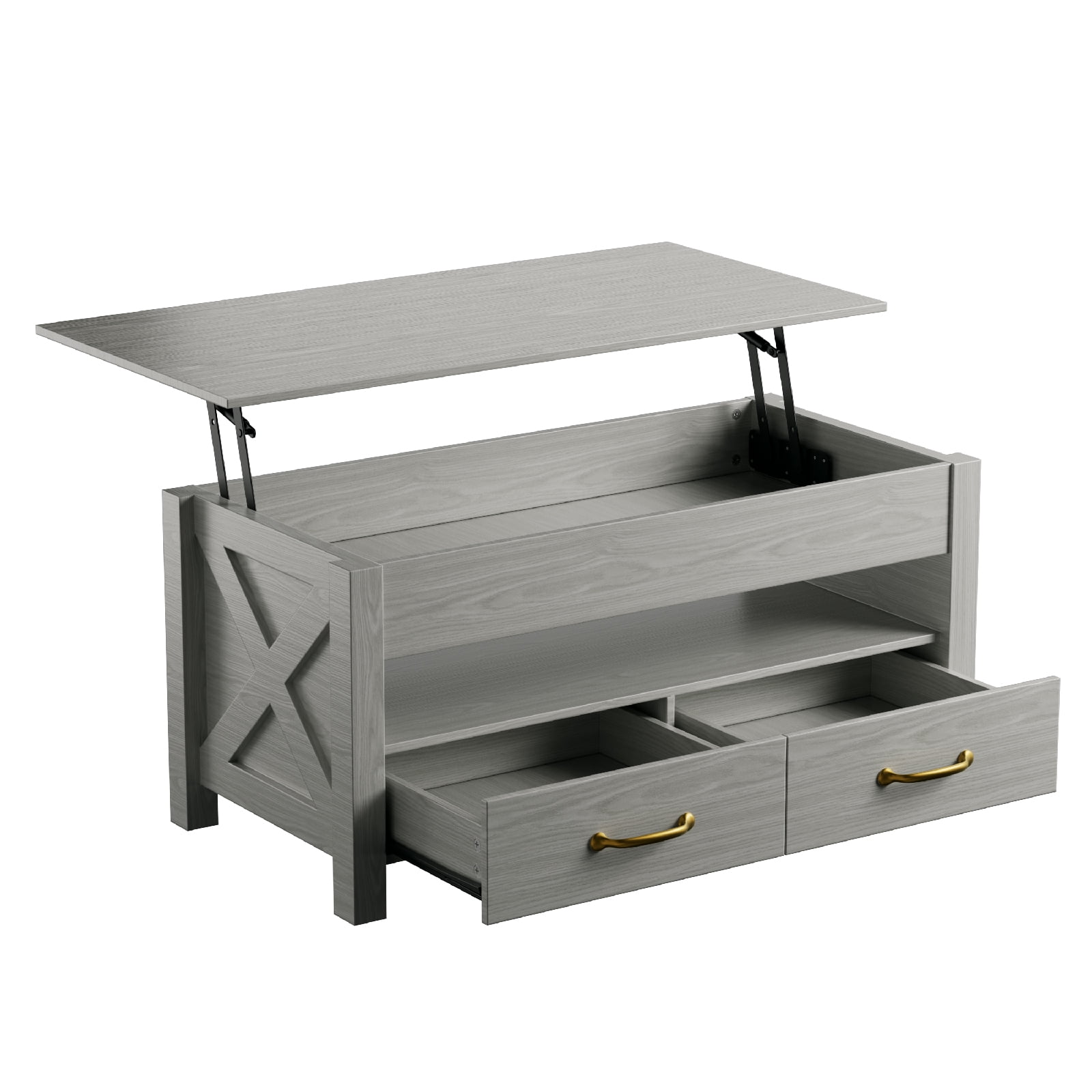 CHITOOMA Original Mufeng two-drawer lift coffee table - fire cloud ...