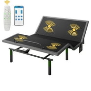 Split King Adjustable Bed Frame with Massage,USB Ports,Head/ Foot Tilt,Remote Control,Meatl Beds ...