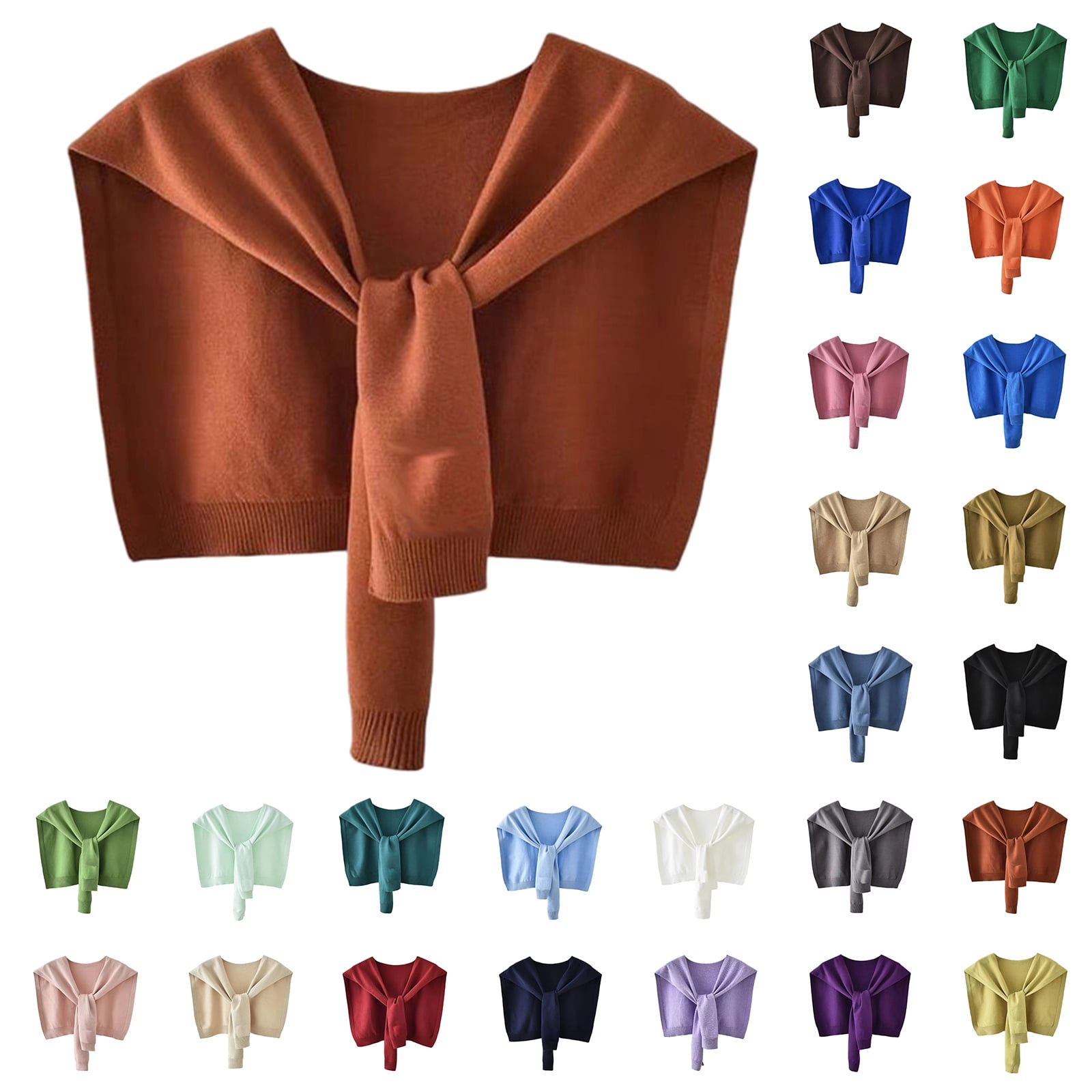 CHIUNL Fashionable Knitted Shawl Wraps for Women, Versatile Color Scarf ...