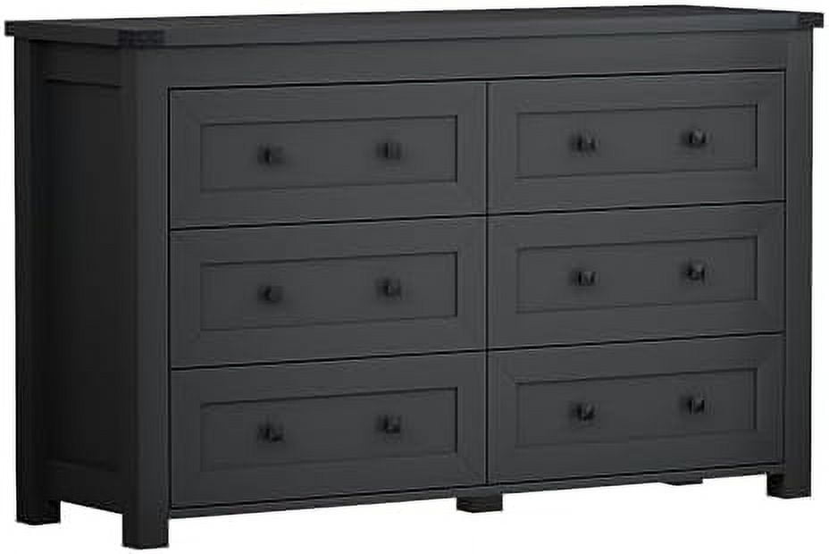 CHIUOJN 4 Drawer Dresser Chests with LED Light Wide Chest of Drawers ...