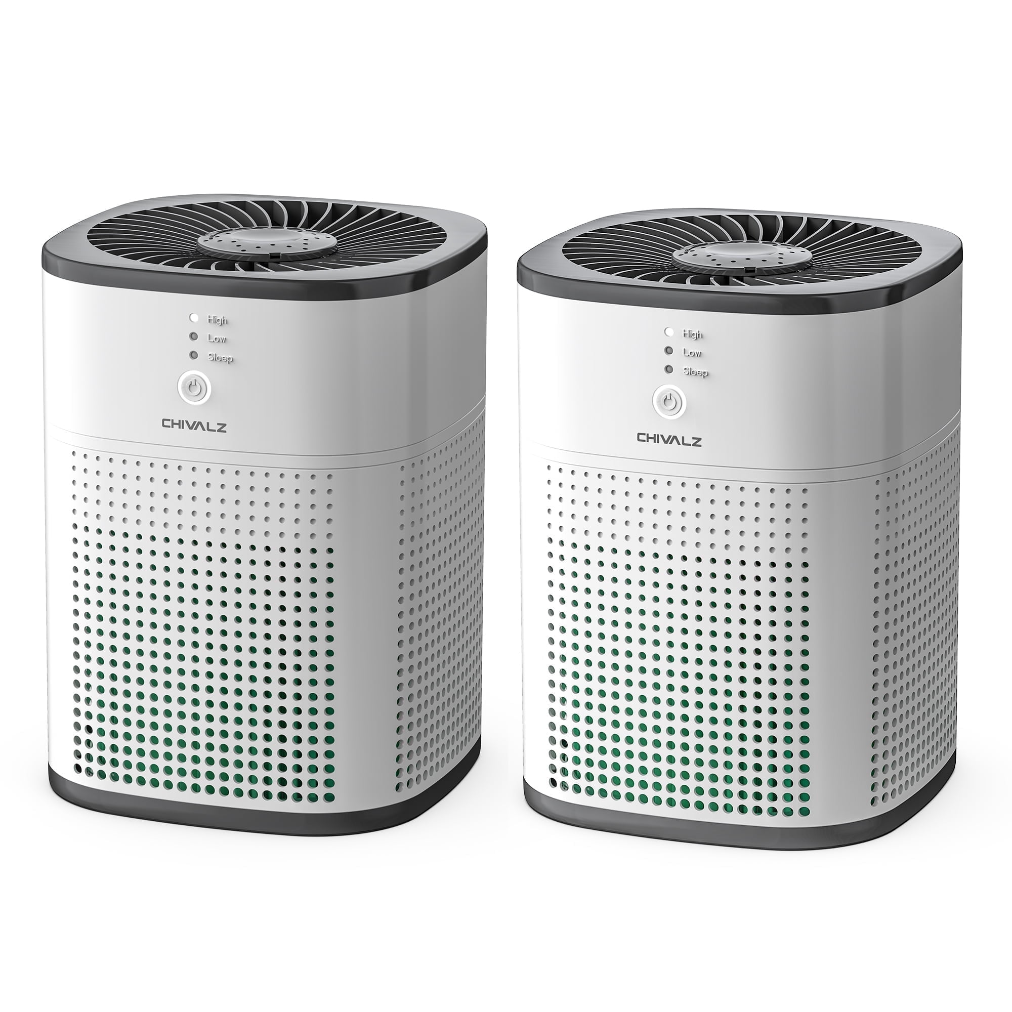 CHIVALZ 2 Pack Air Purifiers for Home Bedroom, Quiet Air Cleaner with ...