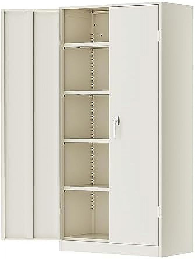 CHJGTY Metal Cabinet 72\u201D Black Tool Steel Locking Cabinet with ...