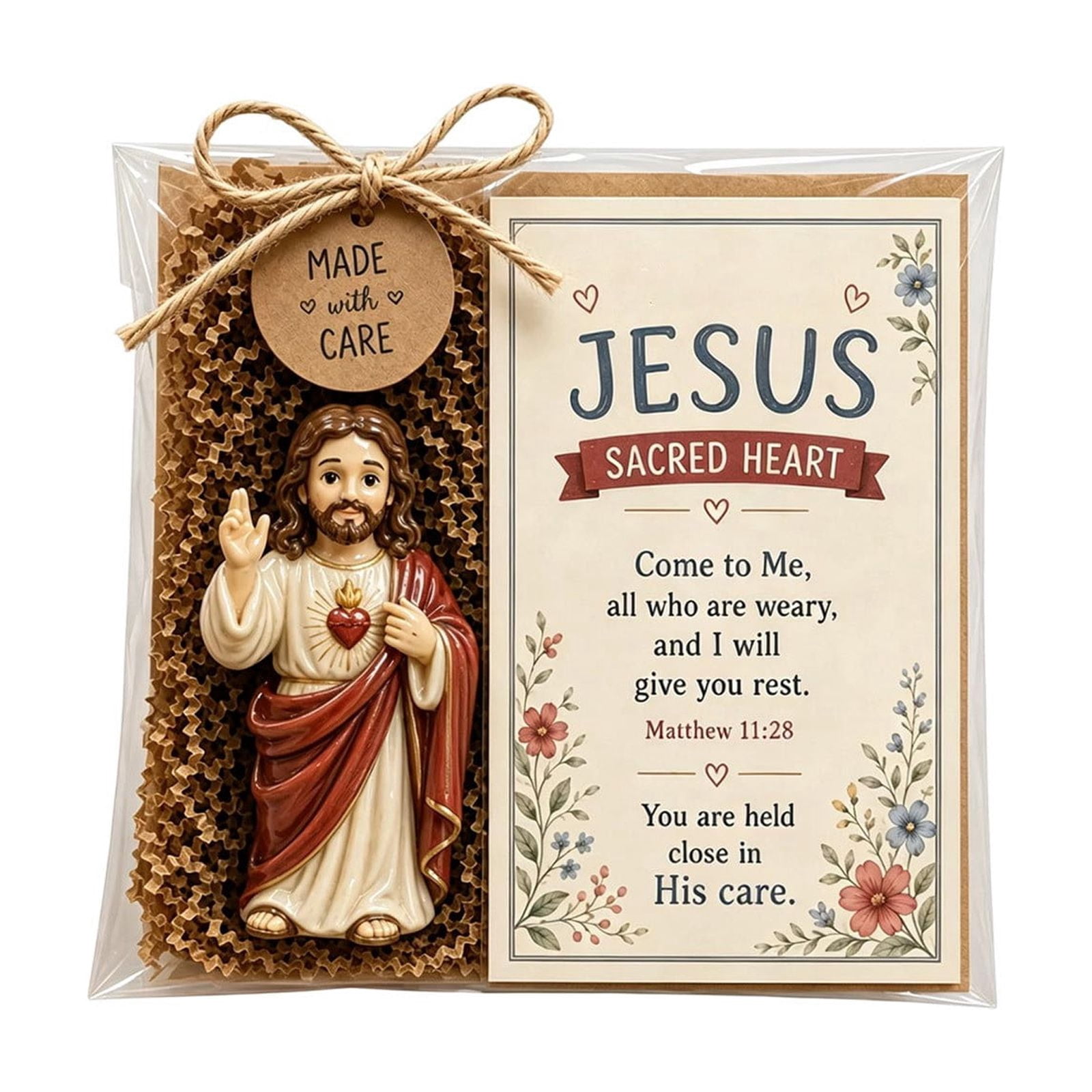 CHJK Jesus Faith Pocket Hug Glass Keepsake, Religious Gifts with ...