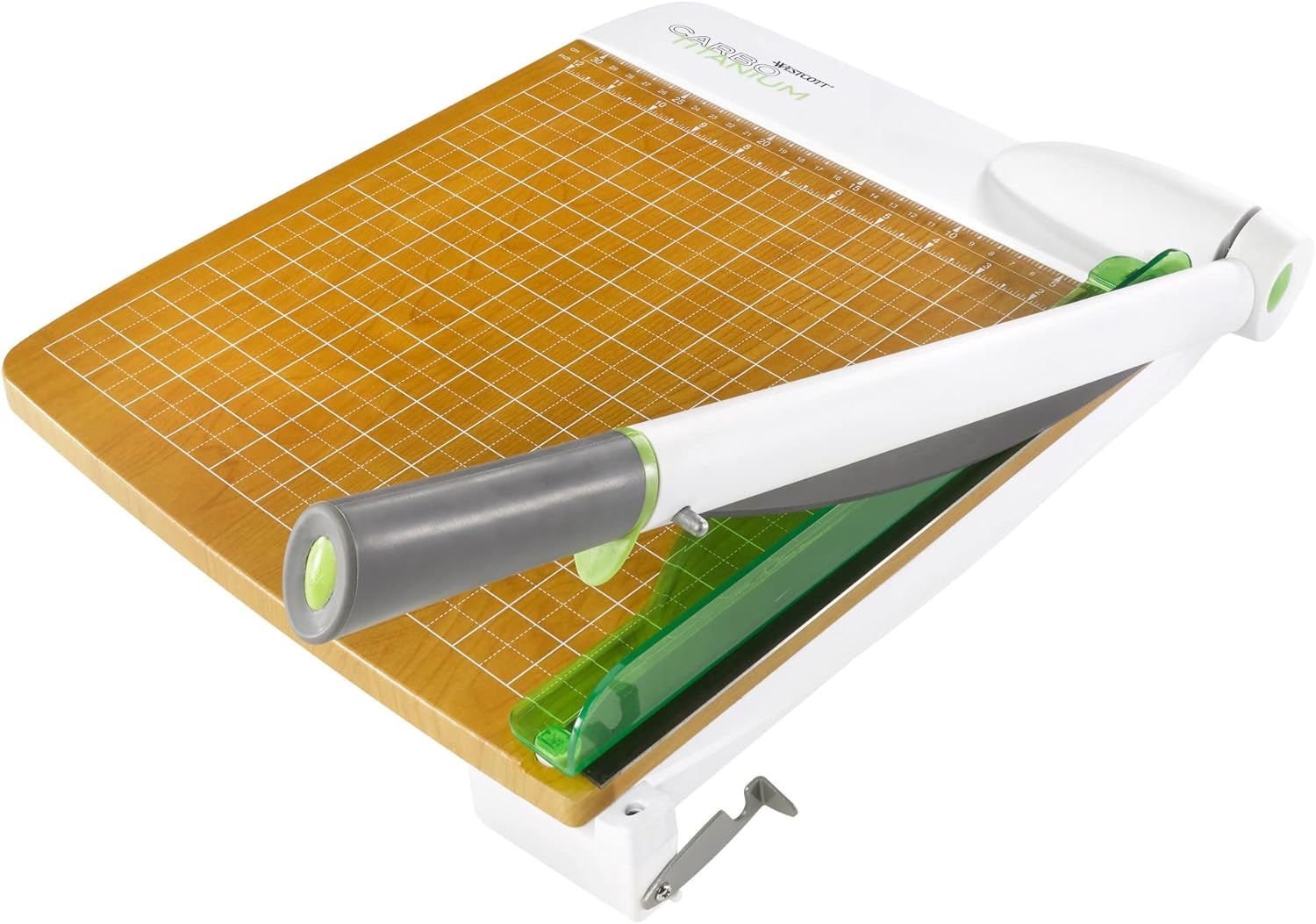 CHJZ 16717 12-Inch CarboTitanium Wood Base Guillotine Paper Cutter, Multi-Paper Trimmer with 30 ...