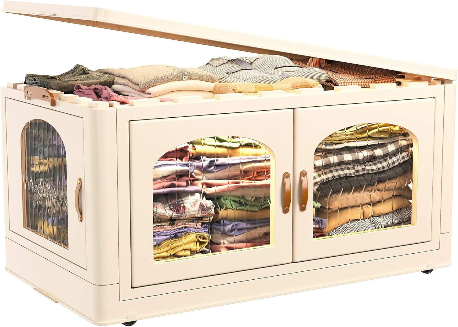 CHLET 25GAL Storage Bins with Lid Large Stackable Storage Bins with ...