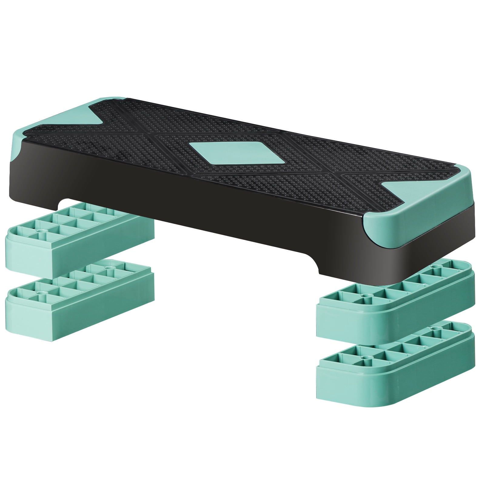 CHLET Aerobic Exercise Step Platform for Home Gym, Adjustable Risers ...