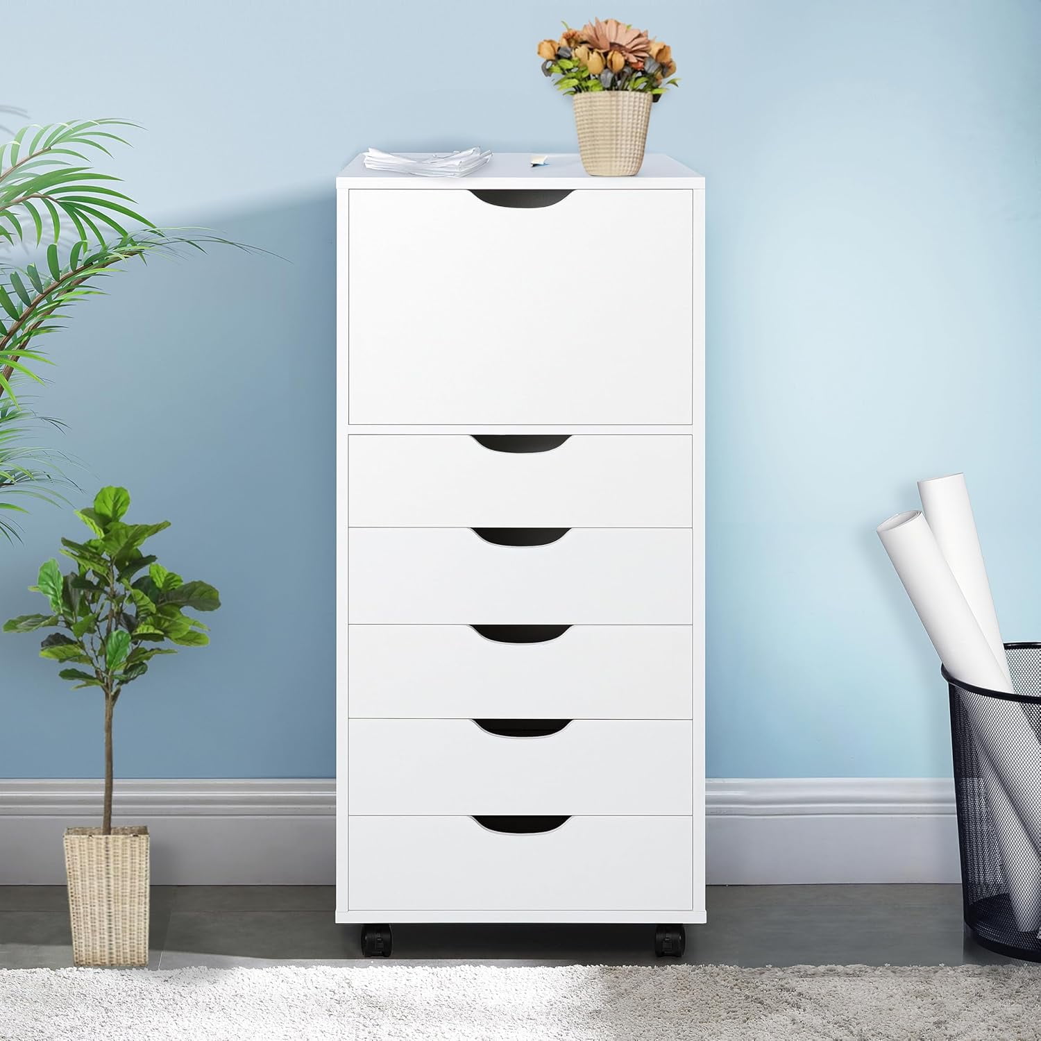 CHLET Drawer Dresser Storage Cabinet for Makeup Dresser Tall Chest of ...