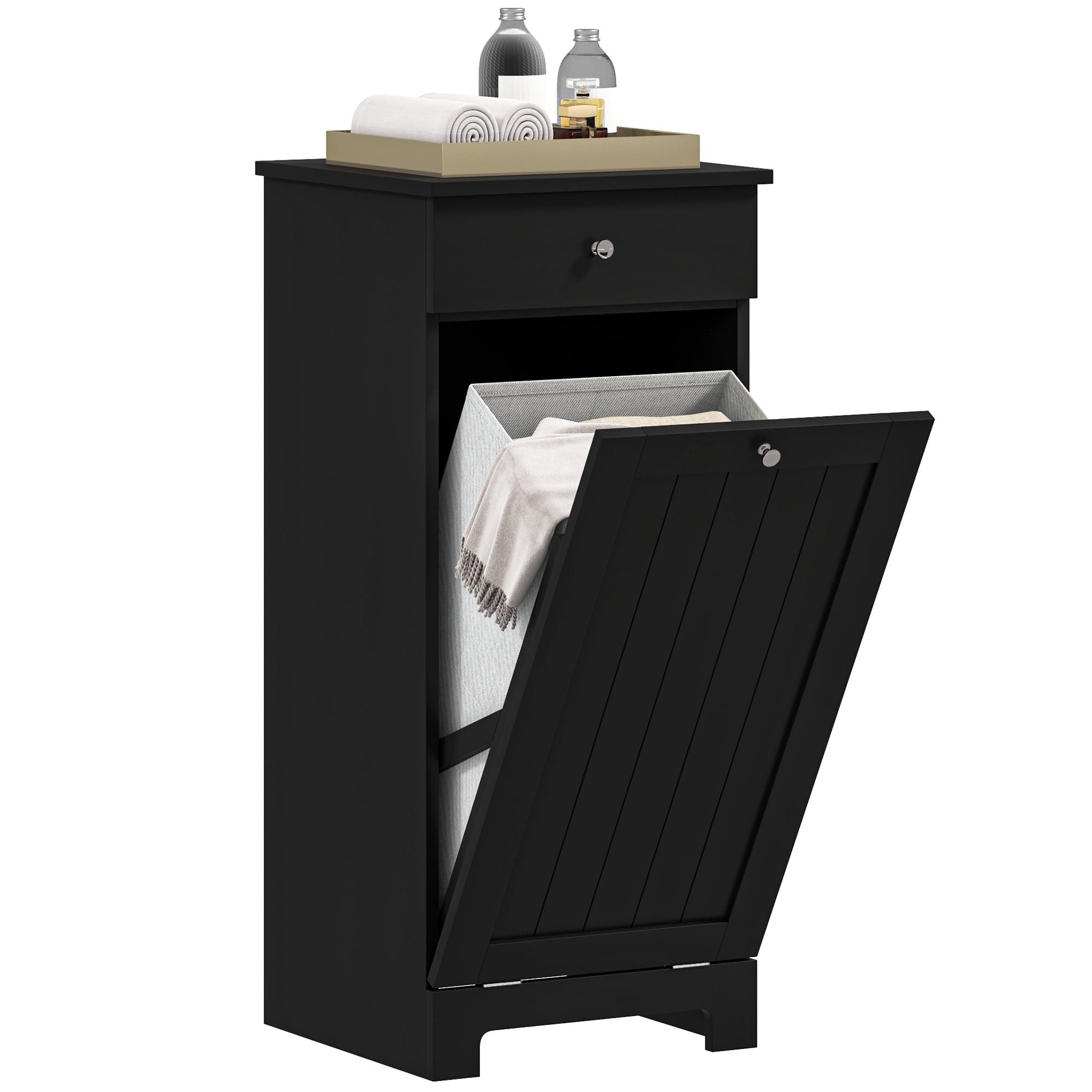 CHLET Laundry Hamper with Removable Basket, Tilt Out Hamper with Drawer ...