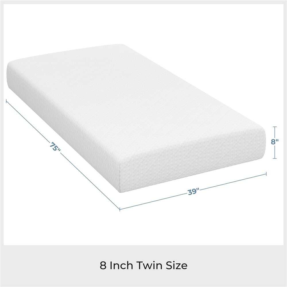 CHLET Mattress 3 Foam Layer Cooling Gel Memory Foam Mattresses, Green ...