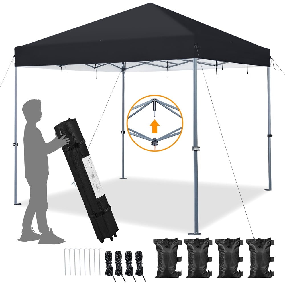 CHLET Pop-up Canopy Tent Integrated Wheels for Mobility, Waterpoof ...