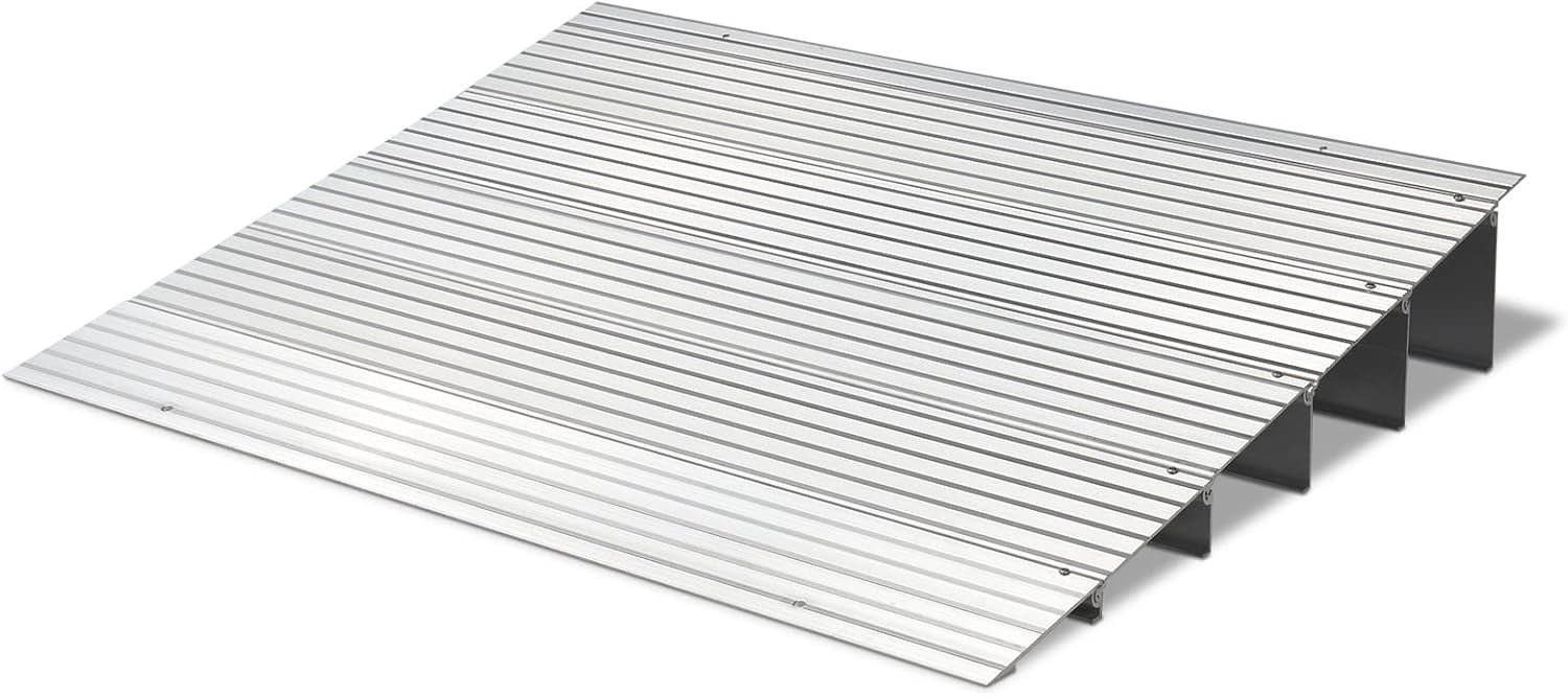 CHLET Rise Threshold Ramp for Wheelchairs, Adjustable Aluminum Alloy ...