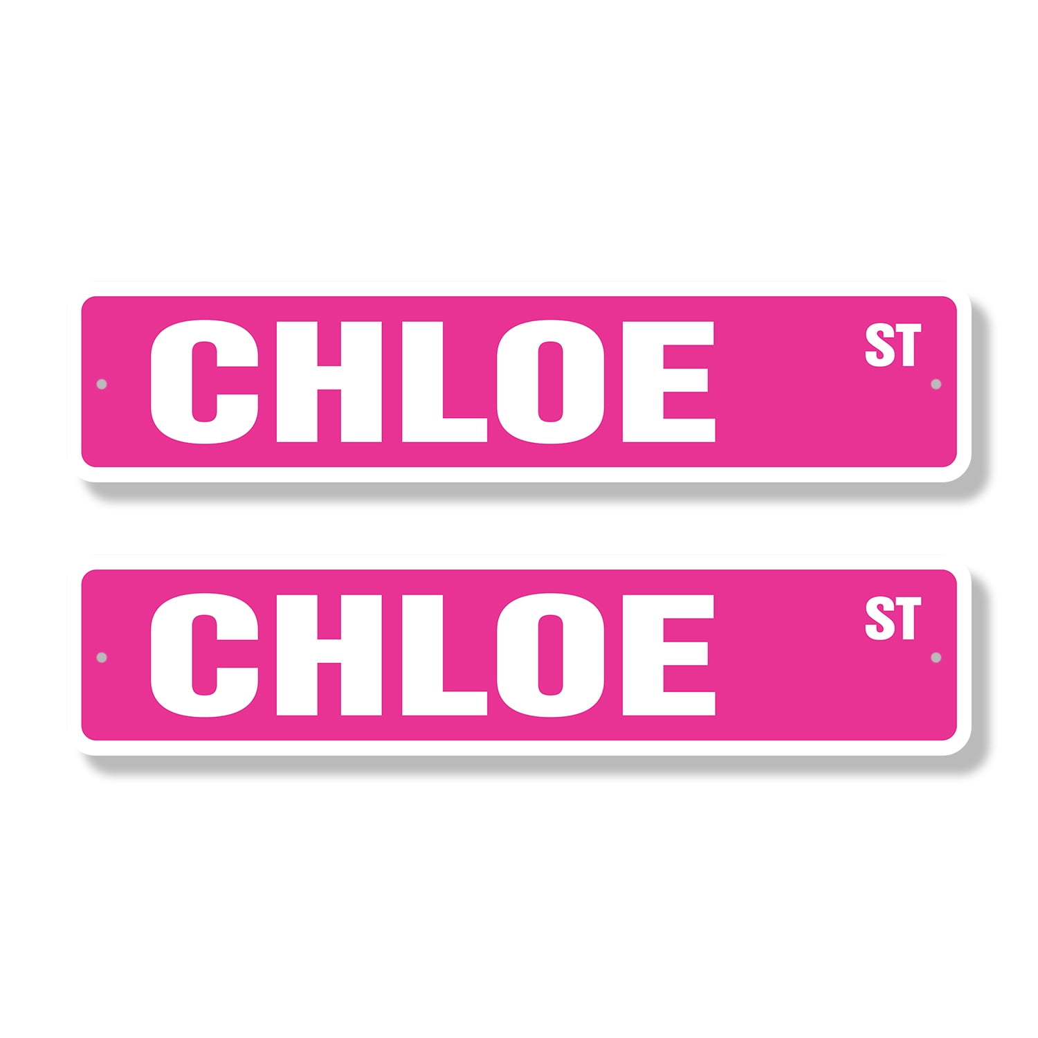 CHLOE Classic Street Sign (2 Pack) Childrens Name Room Sign Road Sign ...