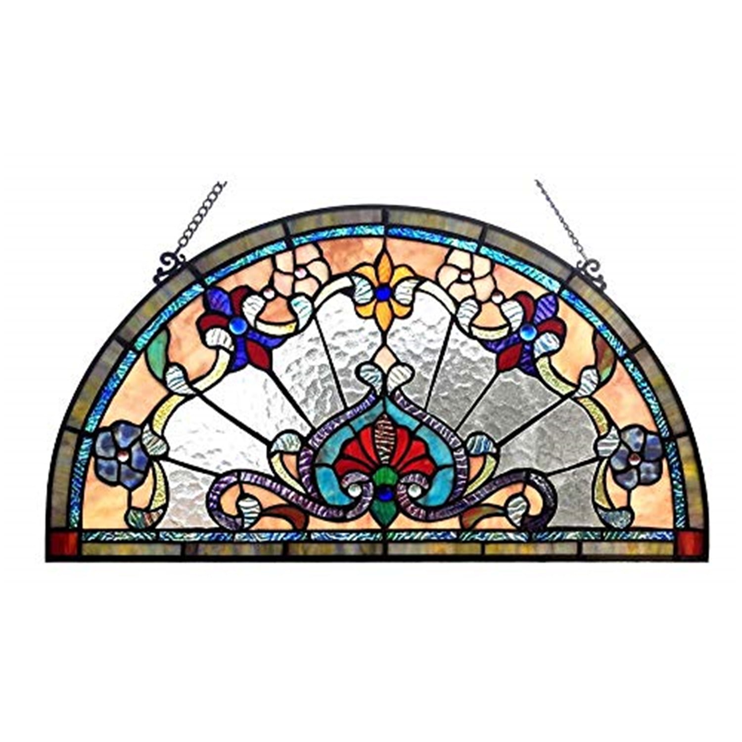 CHLOE Emersyn Victorian Tiffany-glass Window Panel 24" Wide - Walmart.com