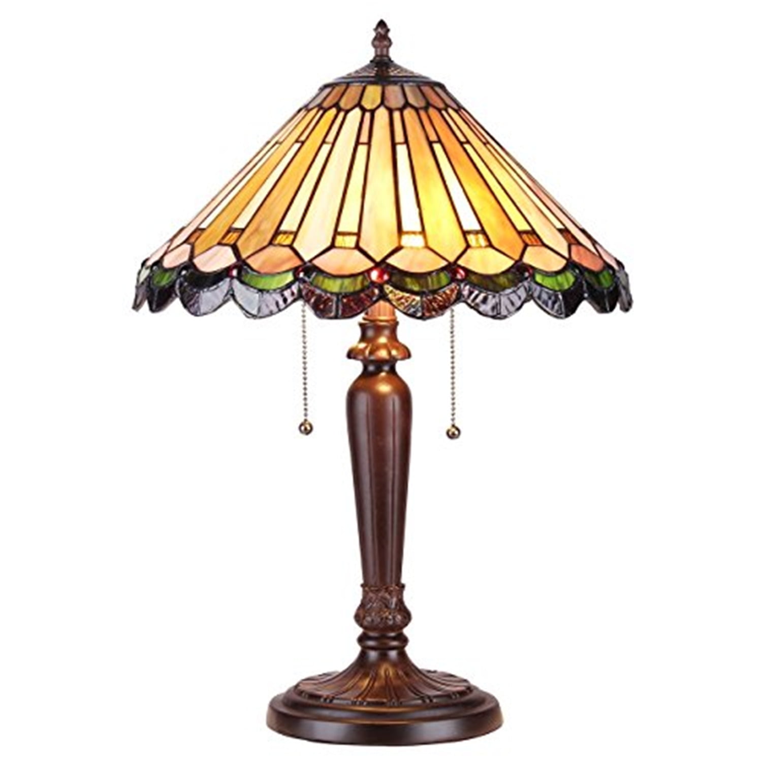 CHLOE Inez Tiffany-style 2 Light Mission Table Lamp 16" Shade - Walmart.com