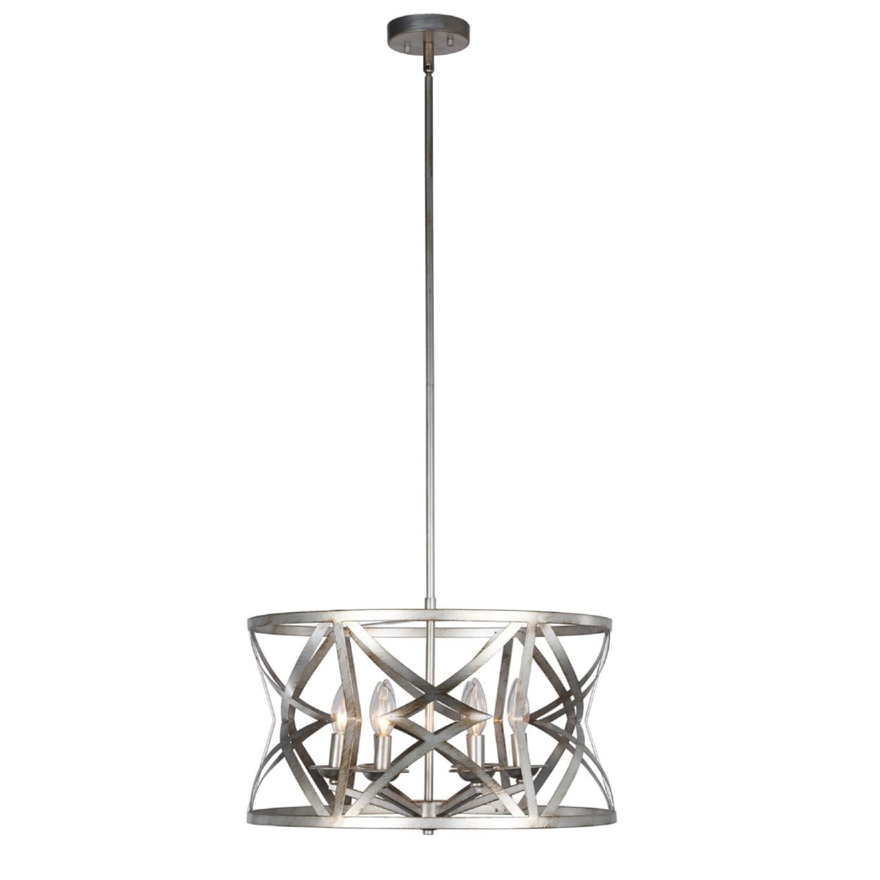 CHLOE Lighting ALINA Farmhouse 5 Light Distressed Antique Silver Finish ...