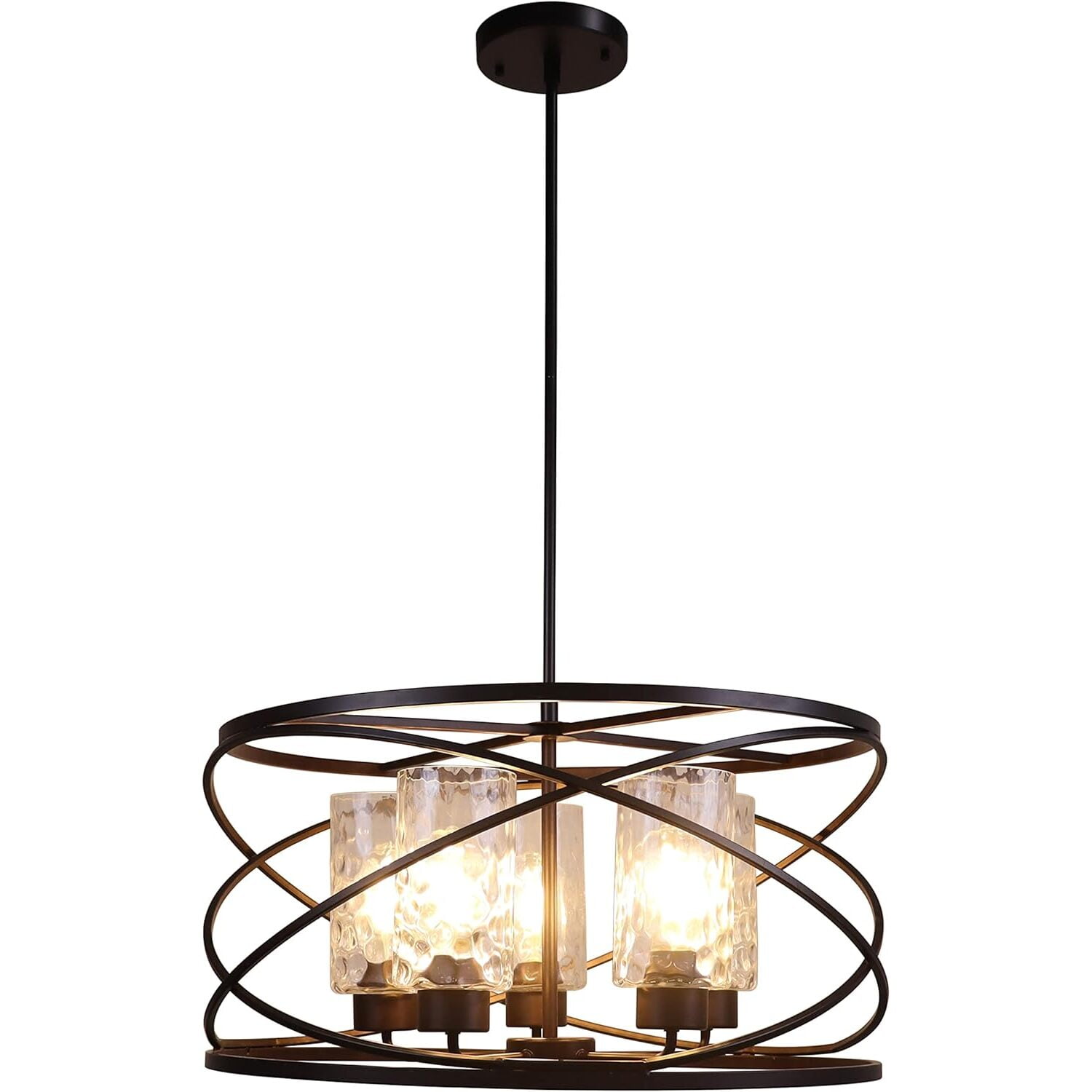 CHLOE Lighting IRONCLAD Industrial-Style Oil Rubbed Bronze 5 Light ...