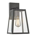 CHLOE Lighting LEODEGRANCE Transitional 1 Light Black Outdoor Wall ...