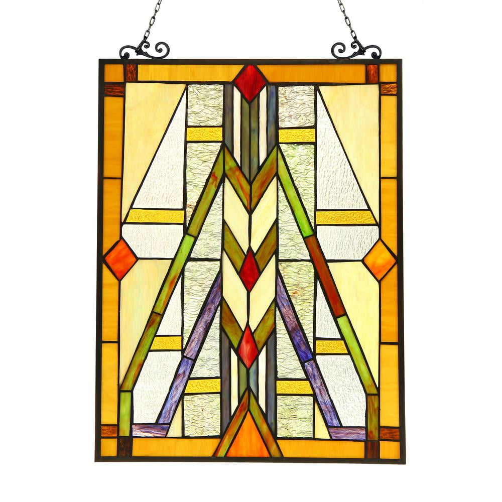 CHLOE Lighting MENAHEM Tiffany-glass Window Panel 17.5x25 - Walmart.com