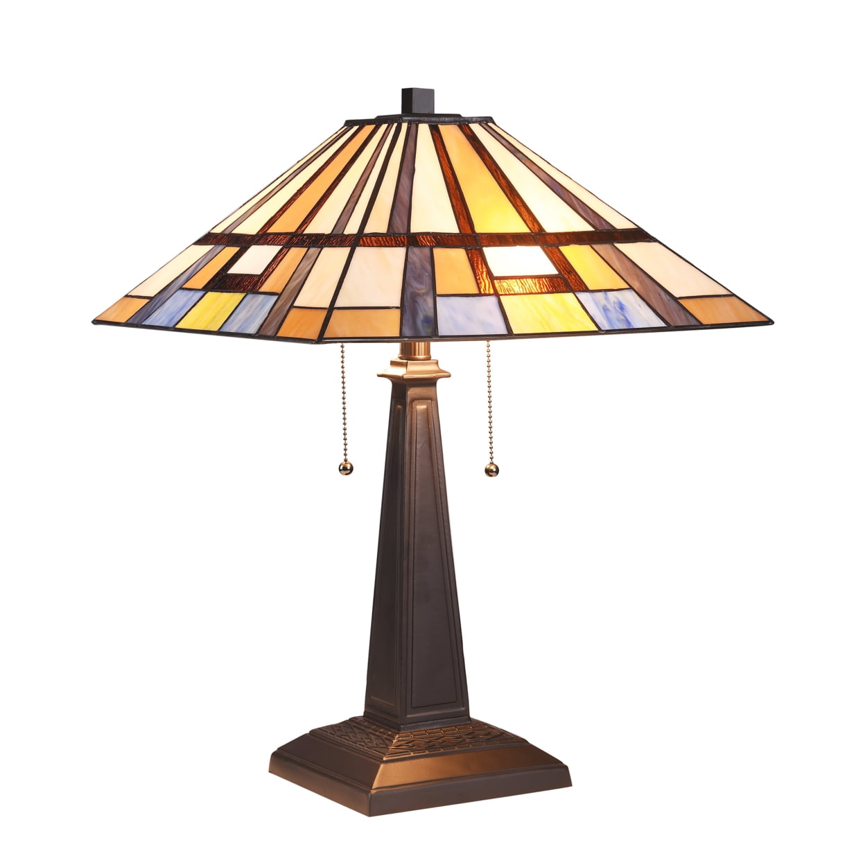 CHLOE Lighting MERLIN Mission 2 Light Blackish Bronze Table Lamp 16 ...