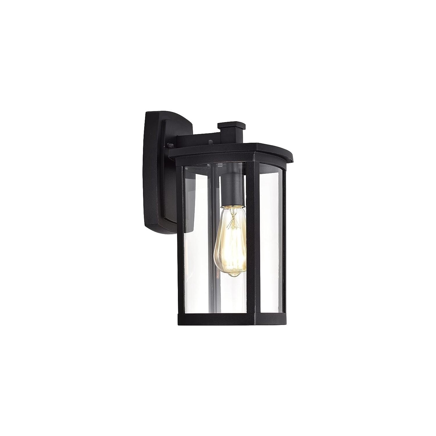 CHLOE Quill Transitional 1 Light Textured Black Outdoor Wall Sconce 14 ...