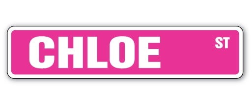 CHLOE Street Sign Childrens Name Room Sign | Indoor/Outdoor | 30" Wide ...