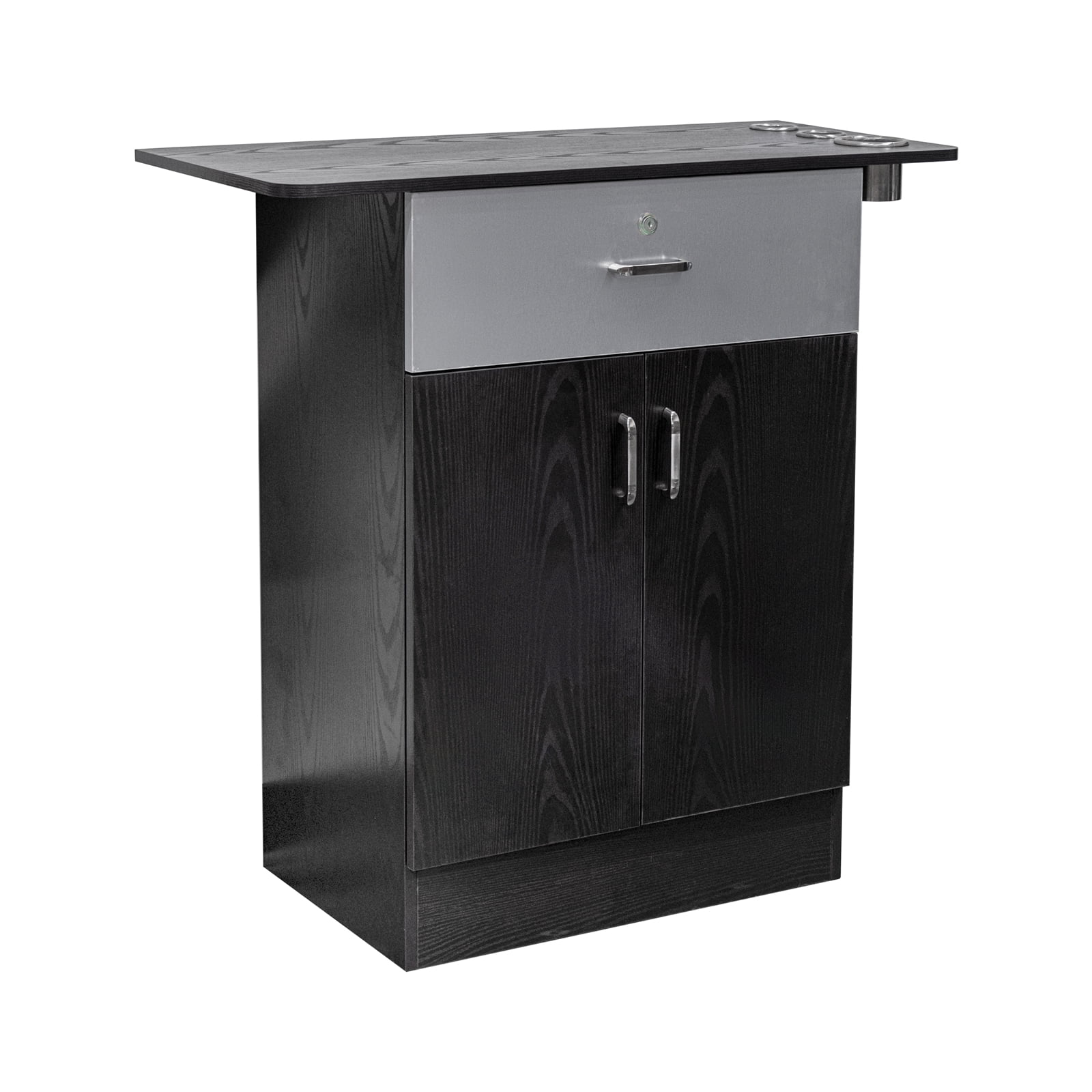CHLOE Styling Station, Barber Salon Cabinet with Appliance Holder ...