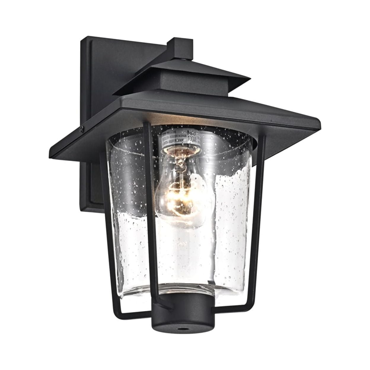 CHLOE Thomas Transitional 1 Light Textured Black Outdoor Wall Sconce 12 ...