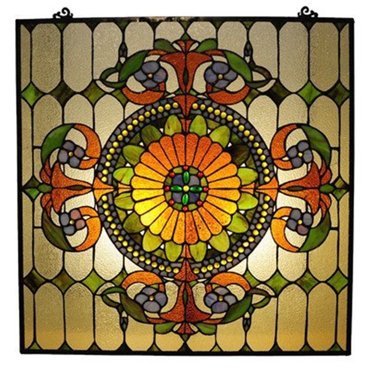 CHLOE Tiffany-glass Victorian Window Panel 25x25 - Walmart.com