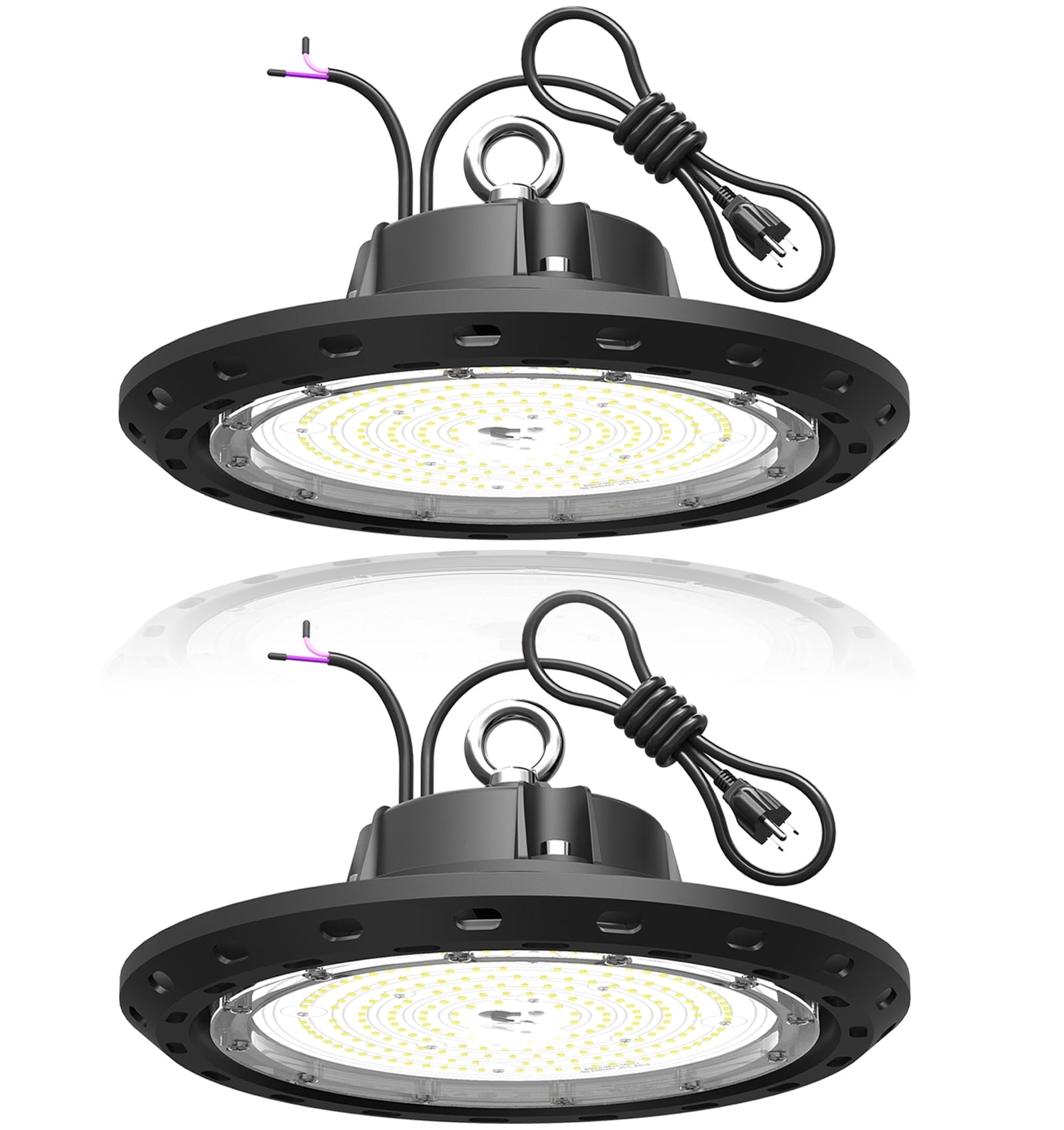 CHMLT 2Pack 240W UFO LED High Bay Light 36000LM 0-10V Dimmable (Eqv. to ...