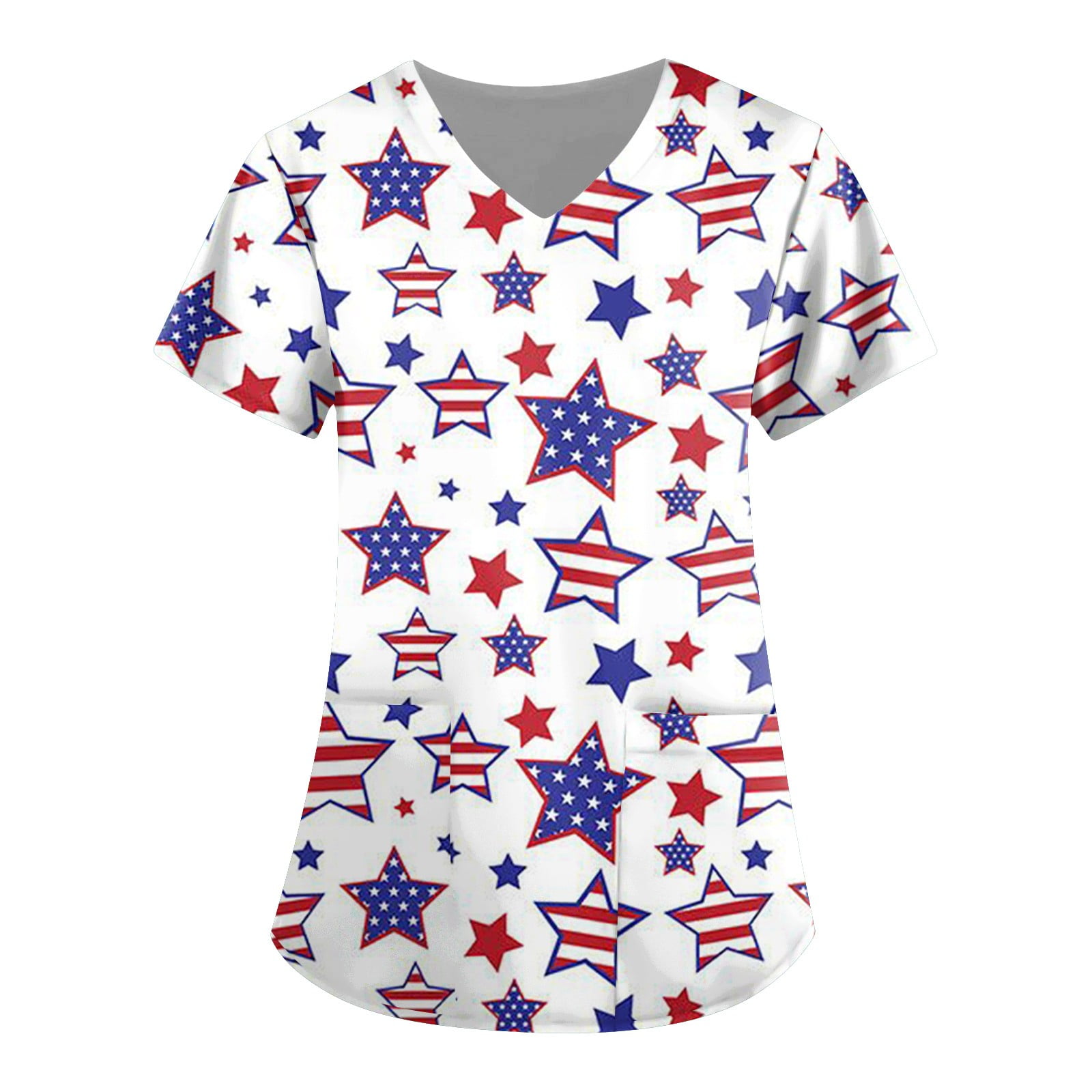 CHMORA 4th of July Patriotic T shirts for Women Independence Day Print ...