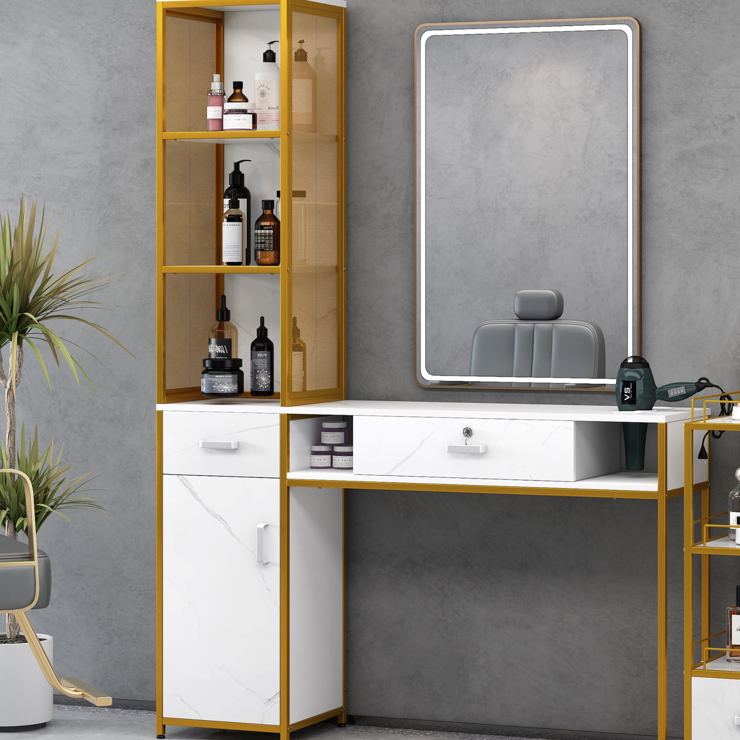 CHNGQANW Barber Salon Station for Hair Stylist Beauty Salon Station ...